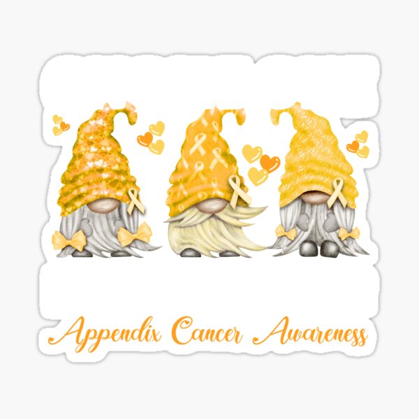 "Appendix Cancer Appendicitis Cancer Amber Ribbon" Sticker for Sale by ...
