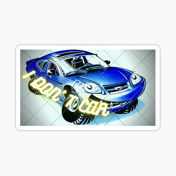 "Little blue car" Sticker for Sale by Tchakou | Redbubble