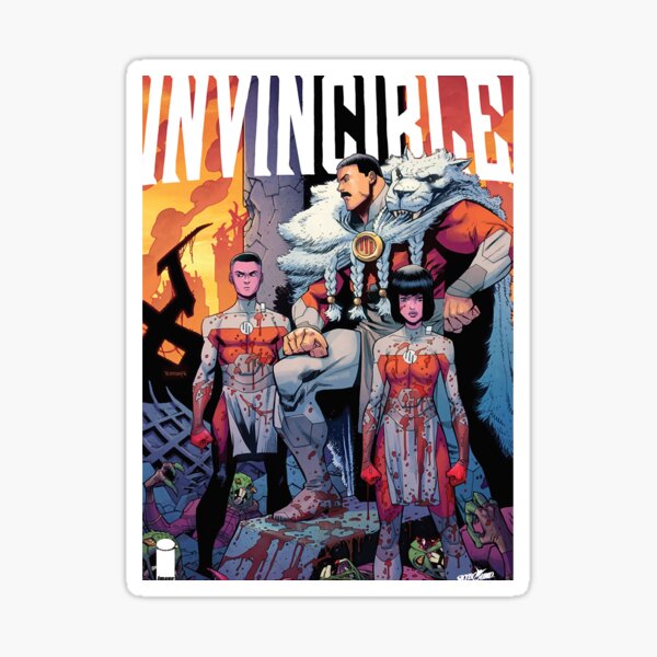 "invincible poster" Sticker for Sale by MazzellaAlice | Redbubble