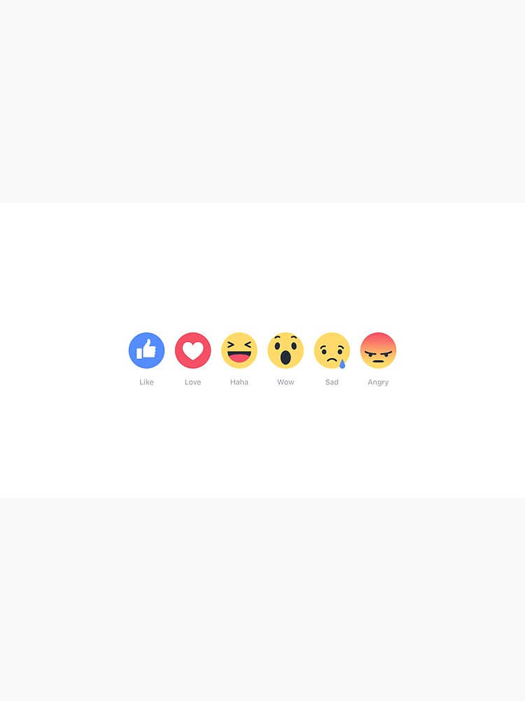 "Facebook reactions" Sticker for Sale by Zoiv | Redbubble