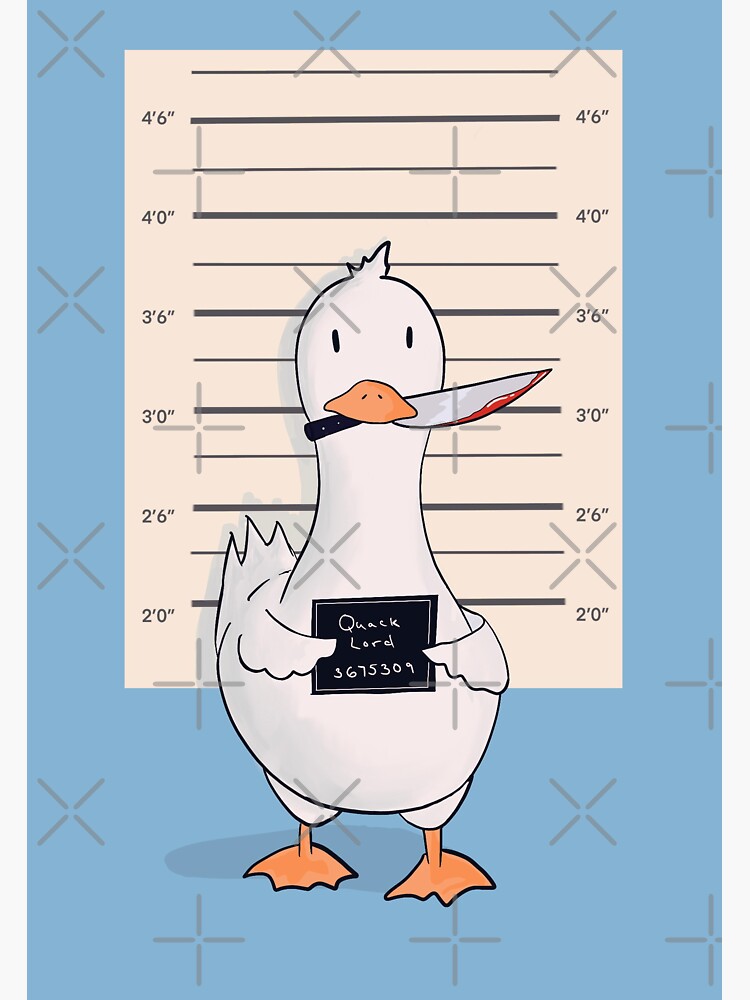 "Quack Lord Goes to Prison " Sticker for Sale by Imaginelizards | Redbubble