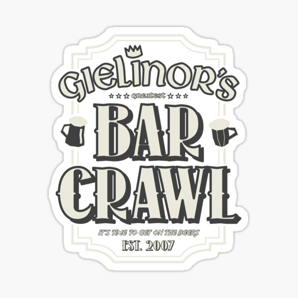 Bar Crawl Sticker