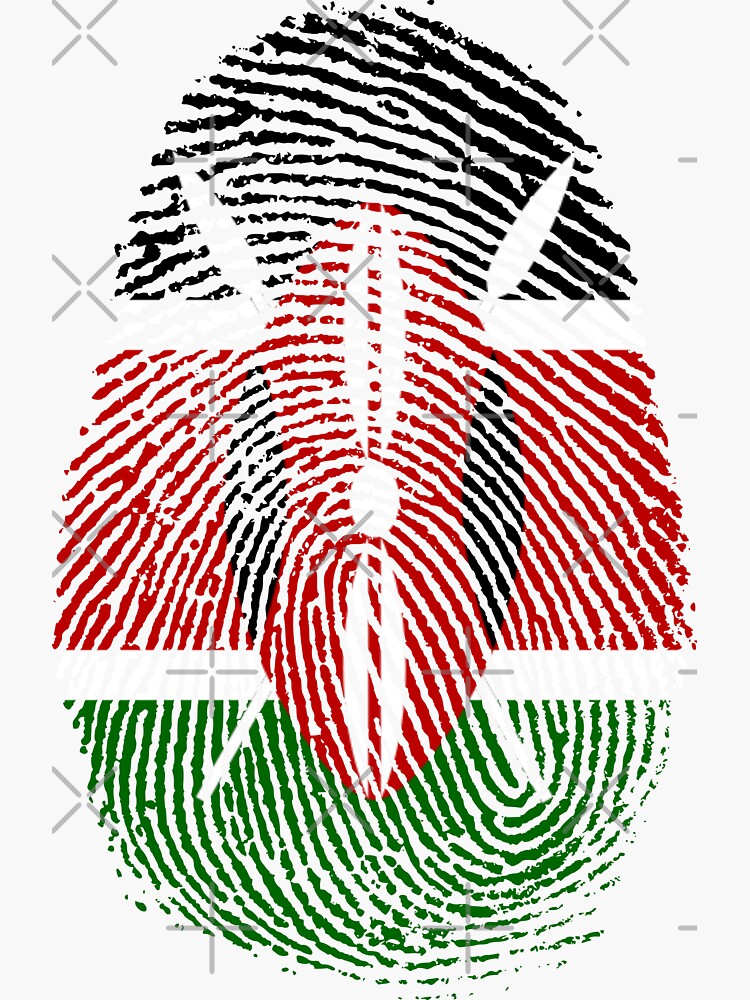 "Fingerprint Flag - Kenya" Sticker for Sale by taylors8 | Redbubble