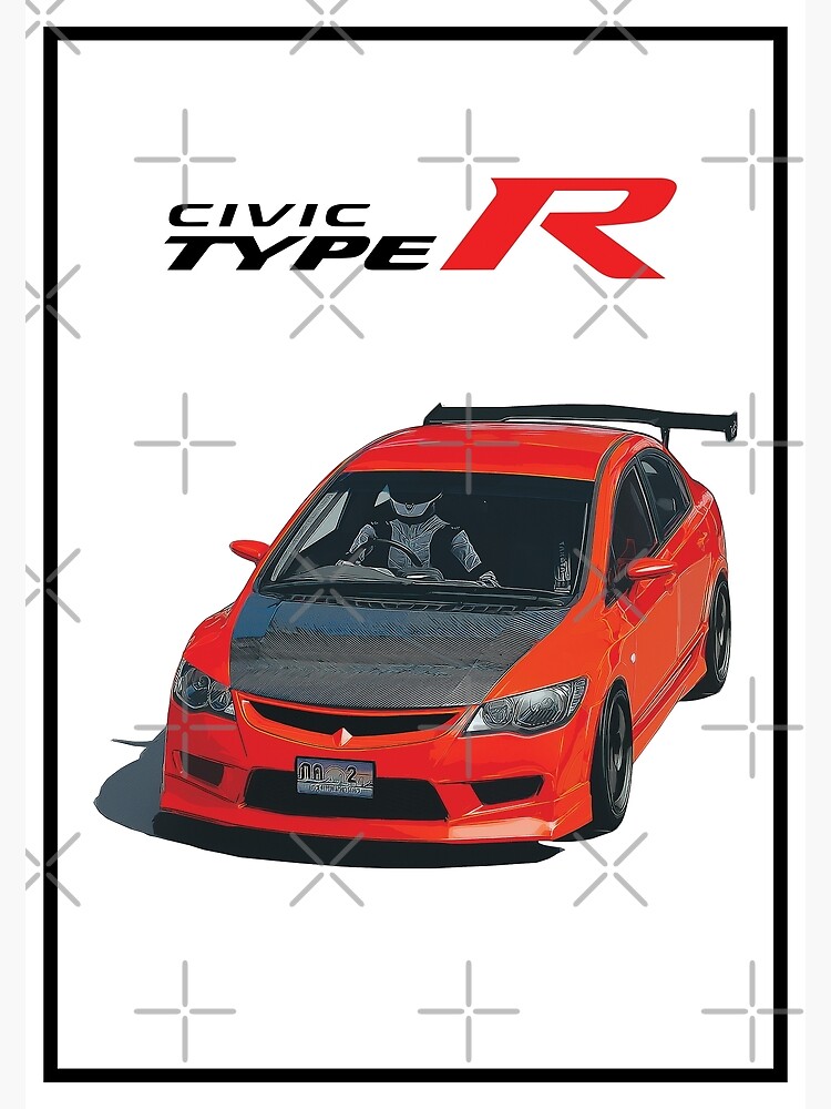 "Honda Civic Type R Vector" Poster for Sale by rzvisual | Redbubble