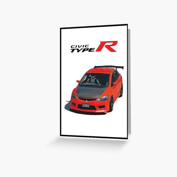 "Honda Civic Type R Vector" Greeting Card for Sale by rzvisual | Redbubble