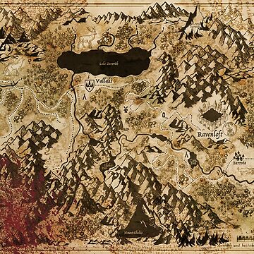 "Dr. Rudolf Van Richten's Annotated Map Of Barovia" Mouse Pad for Sale ...