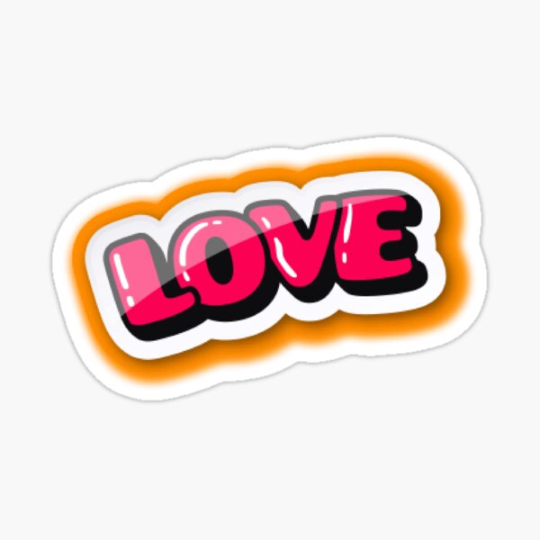 "Love logo " Sticker by Nilesh12345 | Redbubble