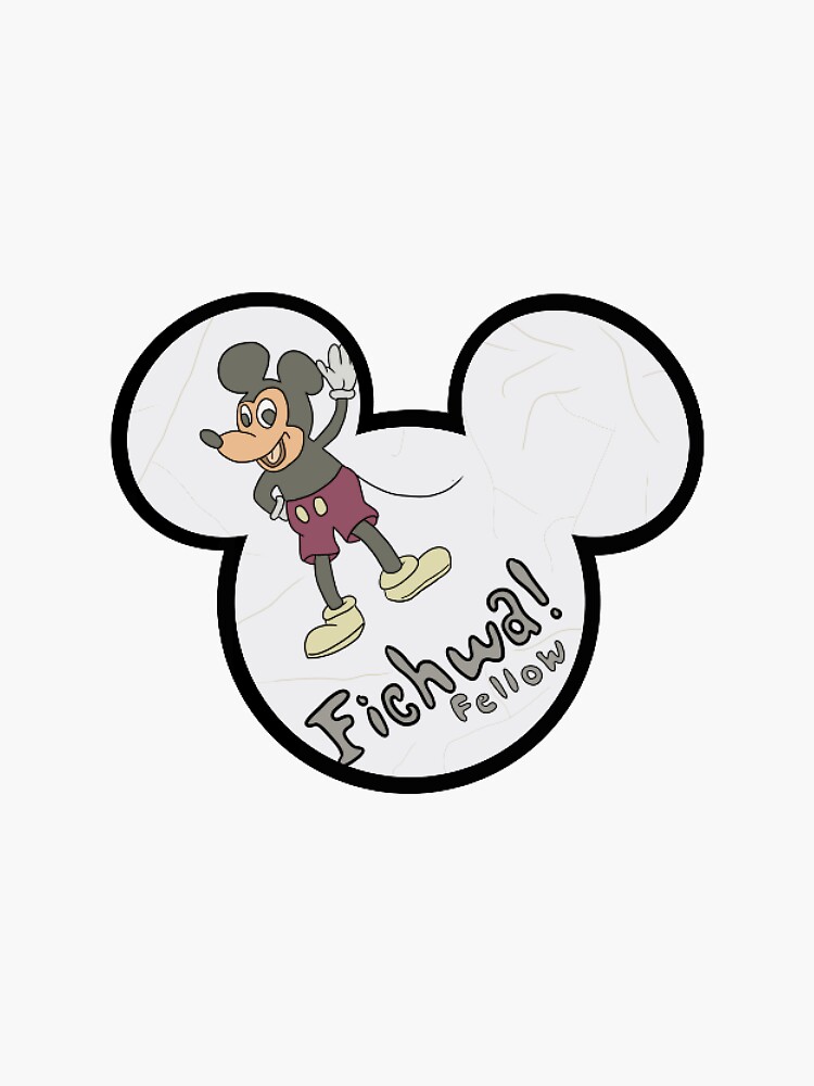 "fichwa fellow wall dis" Sticker for Sale by Amandamarie22 | Redbubble