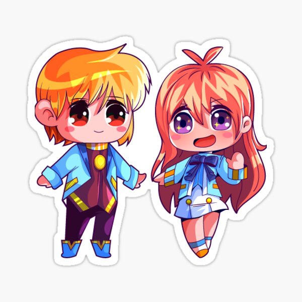 "Anime Couple Characters - Cute Sticker" Sticker for Sale by Mehdi26 ...