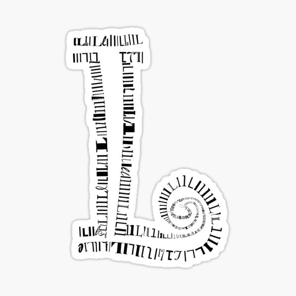 "Typographic L letter" Sticker for Sale by adiosmillet | Redbubble