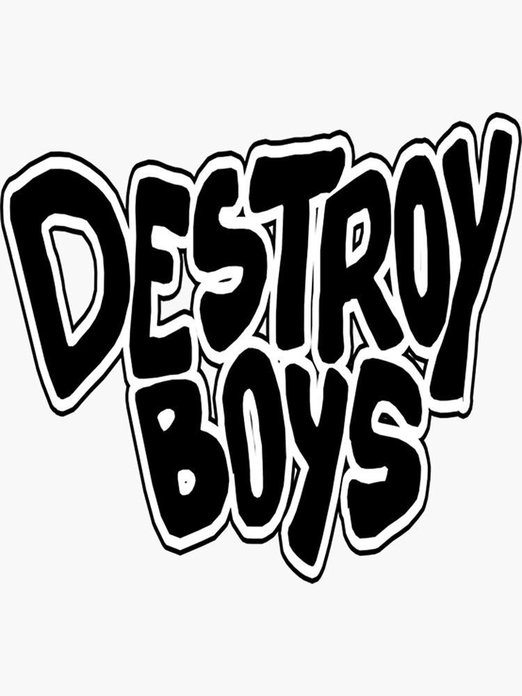 "Destroy boys logo rock band" Sticker for Sale by afawdery91 | Redbubble