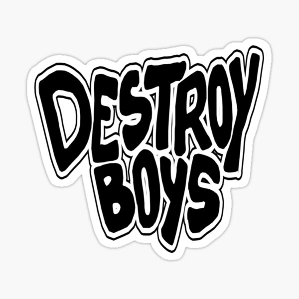 "Destroy boys logo rock band" Sticker for Sale by afawdery91 | Redbubble