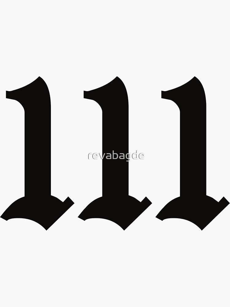 "111 Angel Number" Sticker for Sale by revabagde | Redbubble