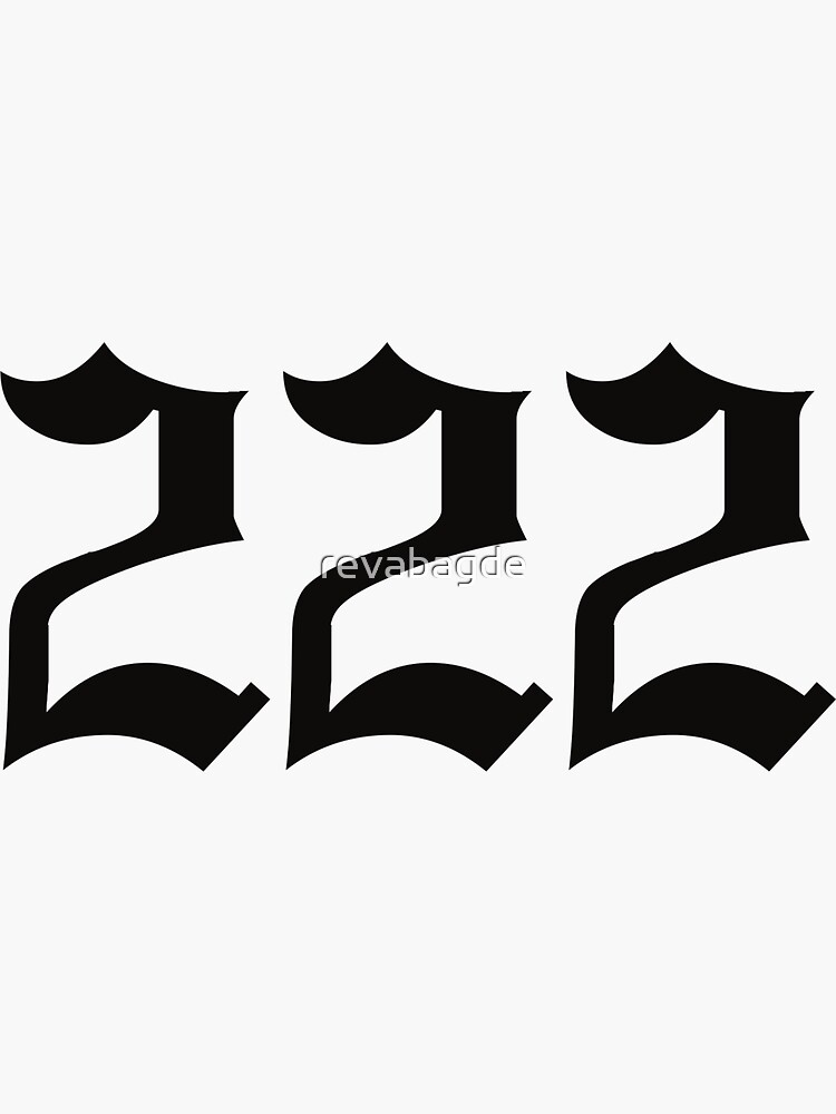 "222 Angel Number" Sticker for Sale by revabagde | Redbubble