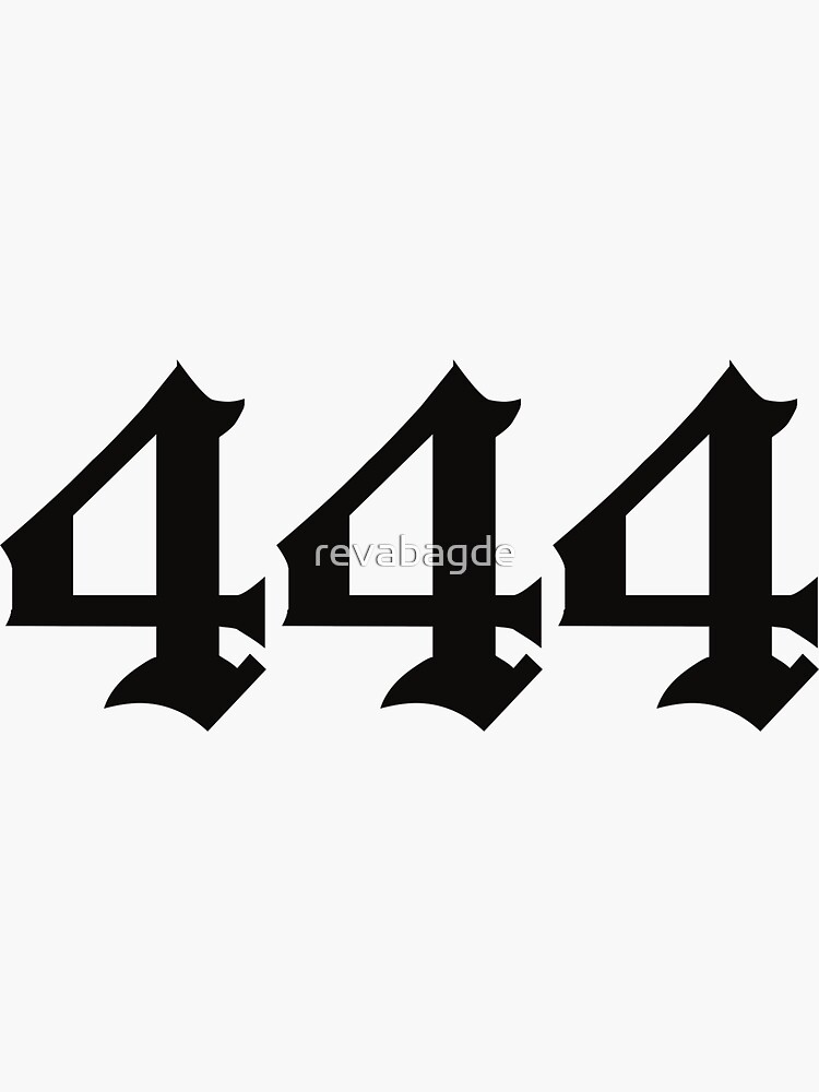 "444 Angel Number " Sticker for Sale by revabagde | Redbubble