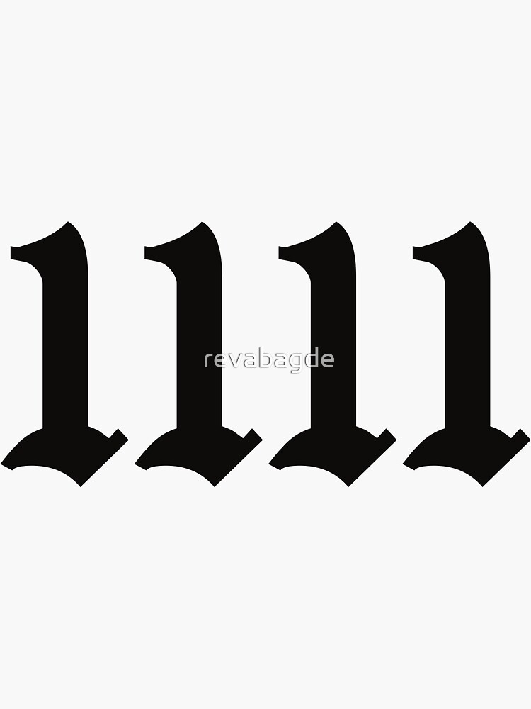 "1111 Angel Number " Sticker for Sale by revabagde | Redbubble