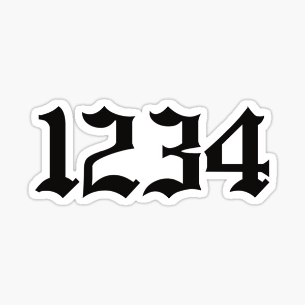 "1234 Angel Number " Sticker for Sale by revabagde | Redbubble