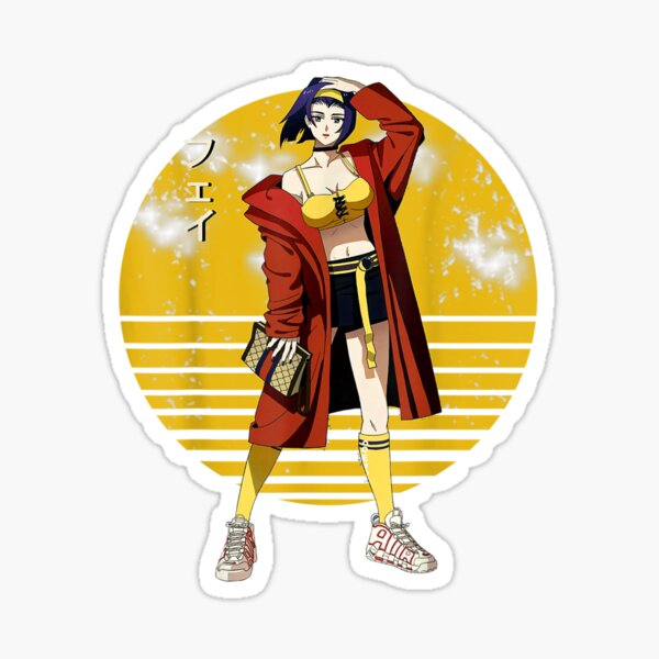 "Vintage Bebop Cowboy Vaporware Anime Manga Character Costume" Sticker ...