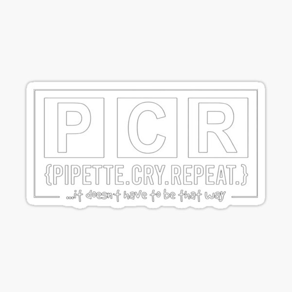 "PCR Pipette Cry Repeat" Sticker for Sale by trongnhieuhoa | Redbubble