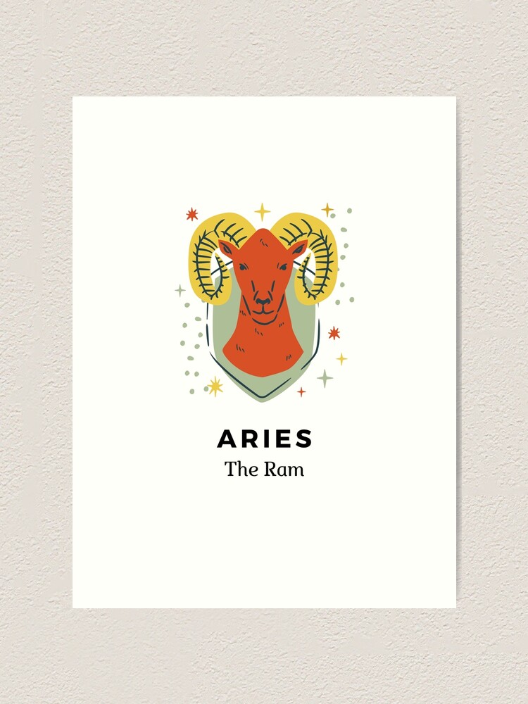 "Aries The Ram. Star Sign, Zodiac Symbol." Art Print for Sale by ...