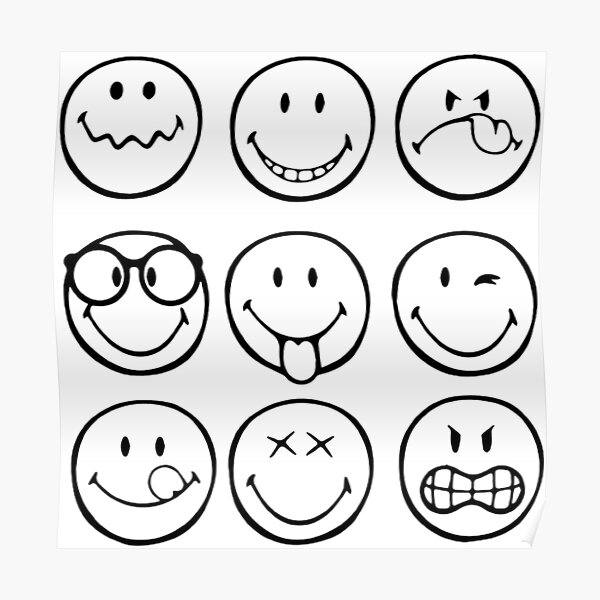"smile sticker" Poster by Alex-Go | Redbubble