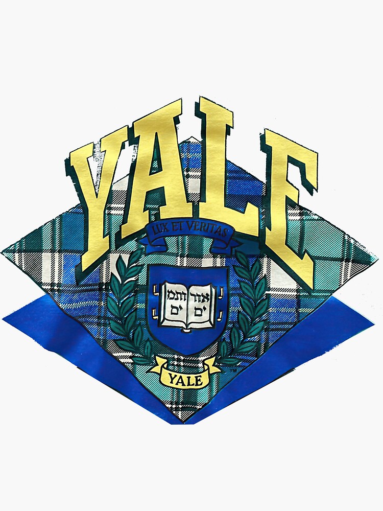 "Yale logo" Sticker for Sale by shopMAC-SIMIU | Redbubble