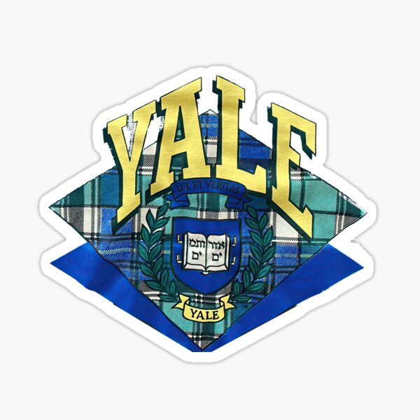 "Yale logo" Sticker for Sale by shopMAC-SIMIU | Redbubble
