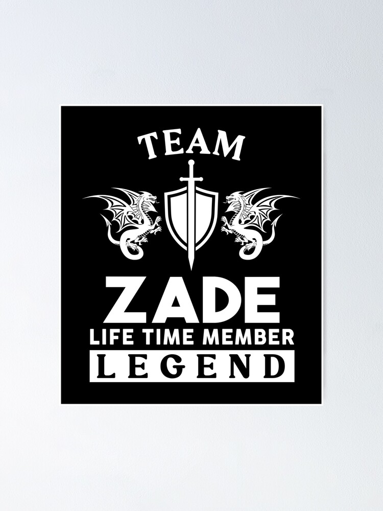 Póster «Camiseta con nombre de Zade - Camiseta con artículo de regalo ...
