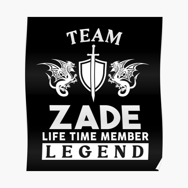 Póster «Camiseta con nombre de Zade - Camiseta con artículo de regalo ...