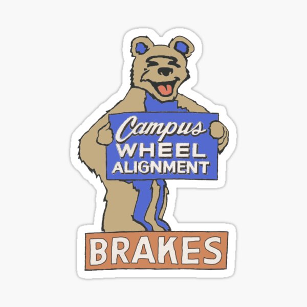 "Campus wheel alignment Brakes" Sticker for Sale by npo100npo | Redbubble