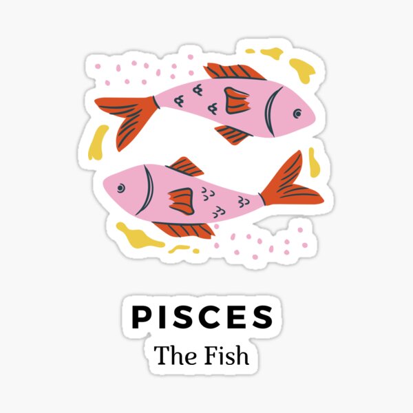 "Pisces The Fish. Star Sign, Zodiac Symbol." Sticker for Sale by ...