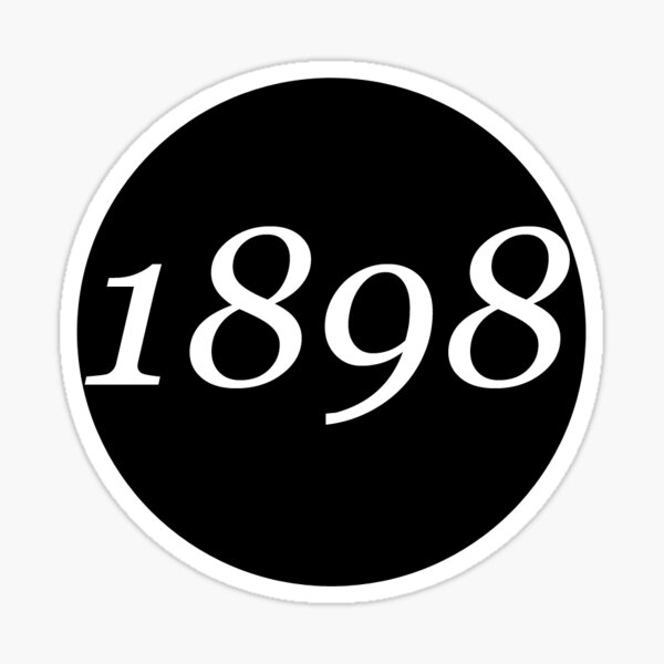 "1898" Sticker for Sale by sarahlundberg | Redbubble