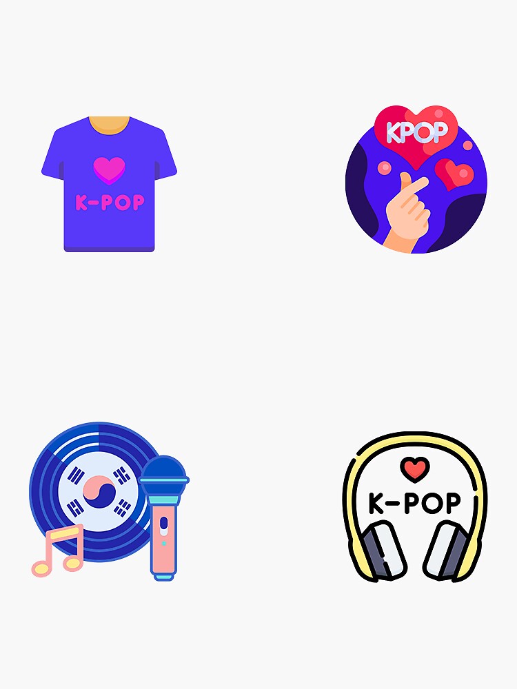 "K-pop Stickers" Sticker for Sale by FianzArt | Redbubble