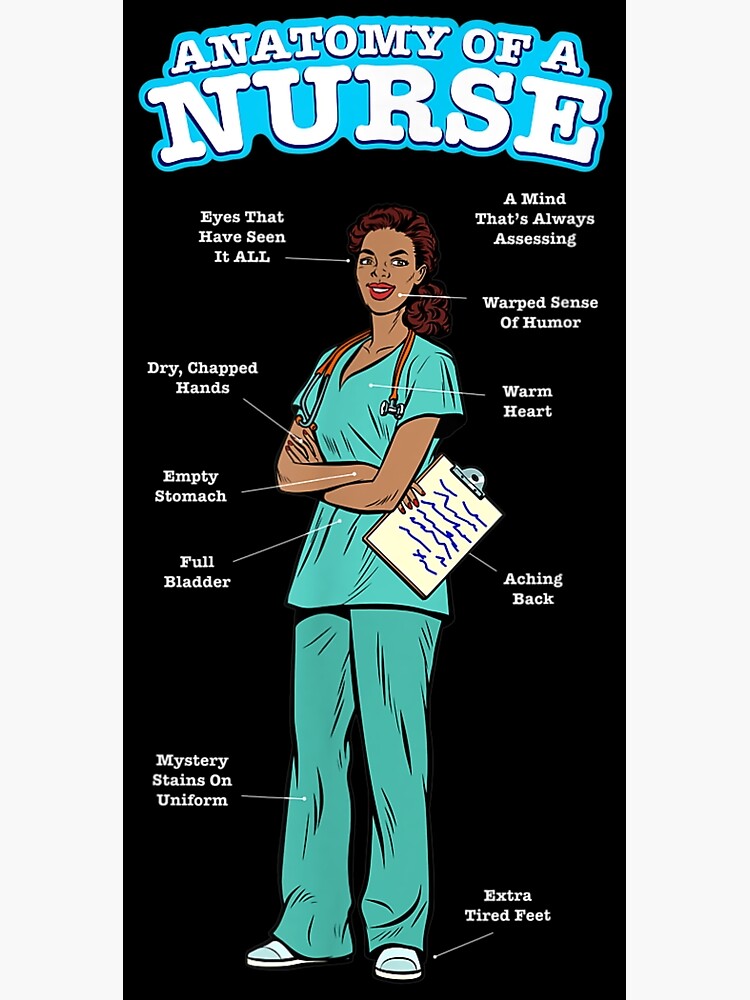 "Cute Funny POC Nurse Anatomy of a Black Nurse Week" Poster for Sale by ...