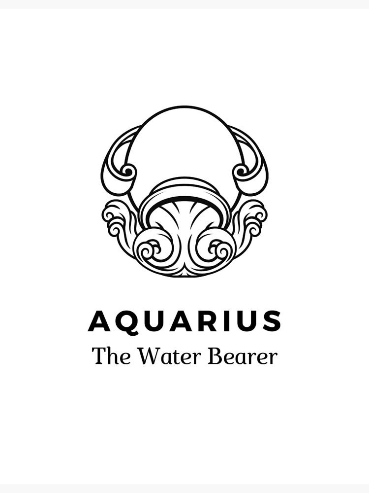 "Aquarius The Water Bearer. Star Sign, Zodiac Symbol." Poster by ...