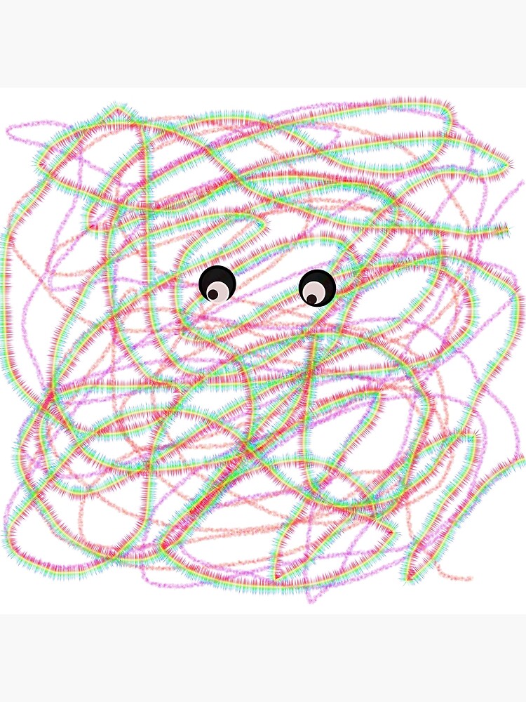 "Squiggle Eyes" Poster for Sale by SuzBeauregard | Redbubble