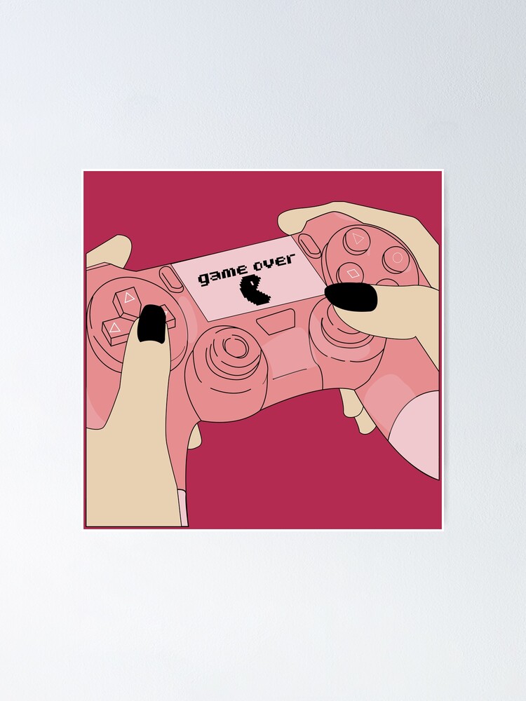 "Aesthetic game over controller " Poster for Sale by youssef9912 ...