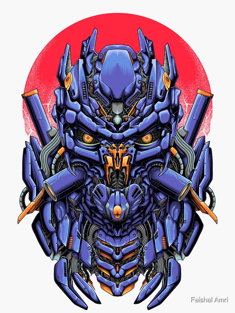 "Mecha Demon" Sticker for Sale by faishalamri | Redbubble