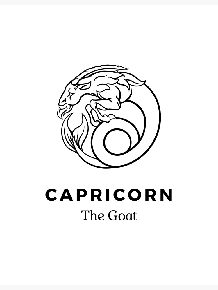 "Capricorn The Goat. Star Sign, Zodiac Symbol." Poster by ...