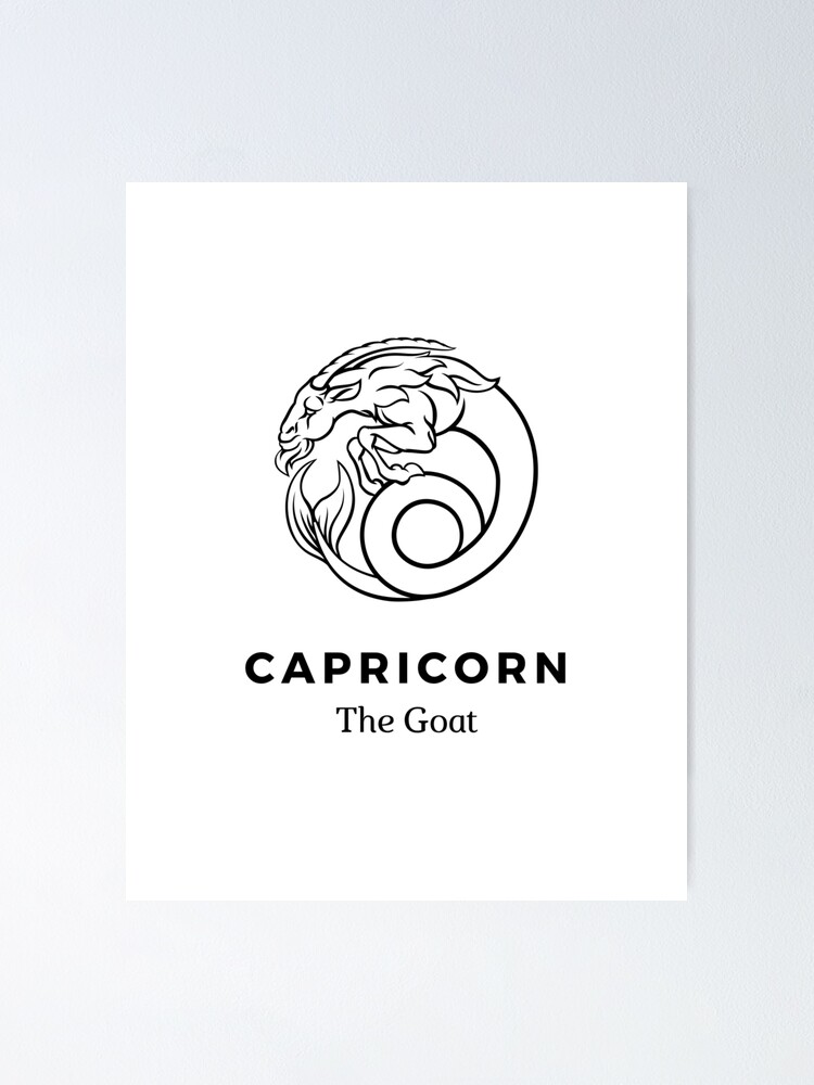 "Capricorn The Goat. Star Sign, Zodiac Symbol." Poster by ...