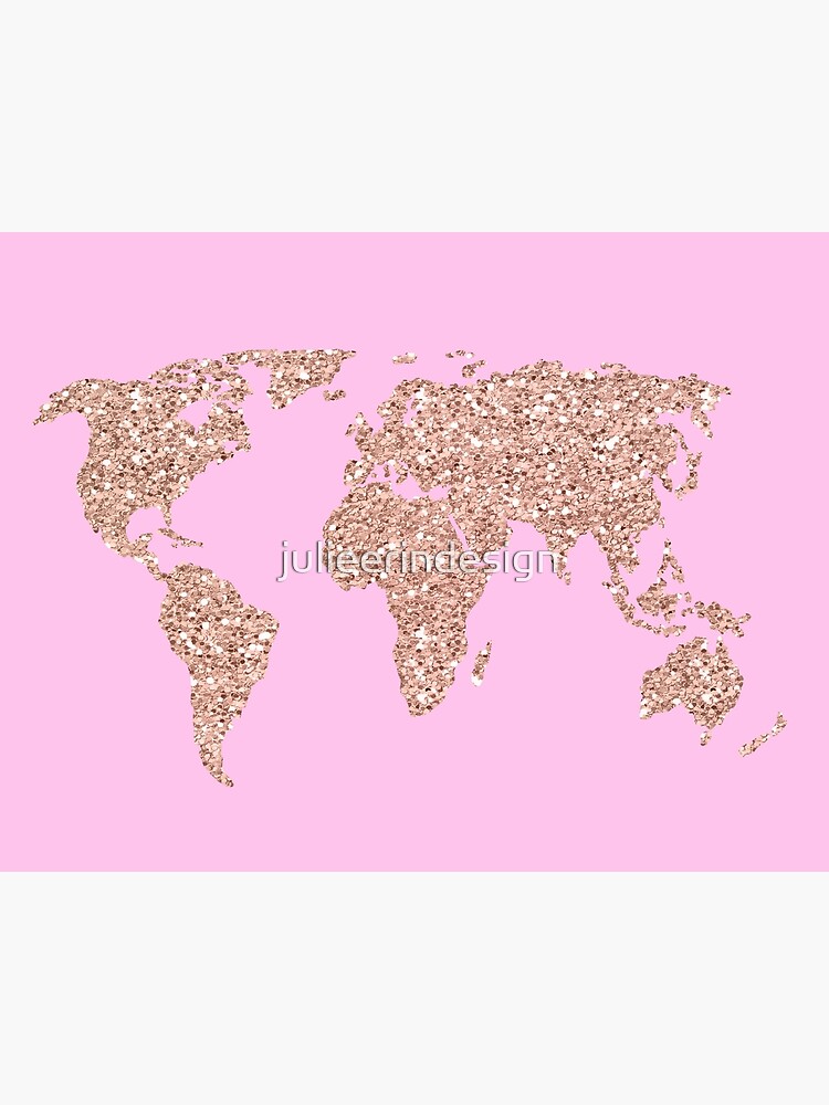 "Pink World Map" Photographic Print for Sale by julieerindesign | Redbubble