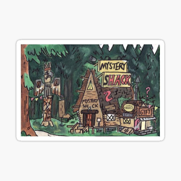 "Gravity Falls Mystery Shack" Sticker for Sale by charlottiser | Redbubble