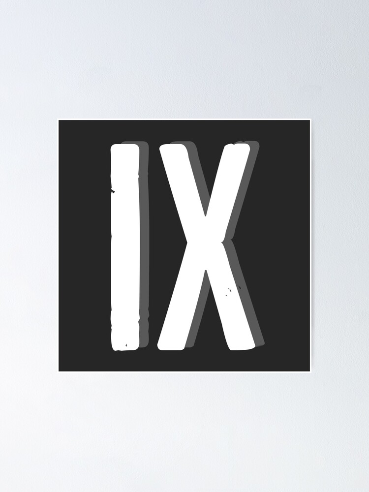 Póster « Número romano IX» de Rayner21 | Redbubble