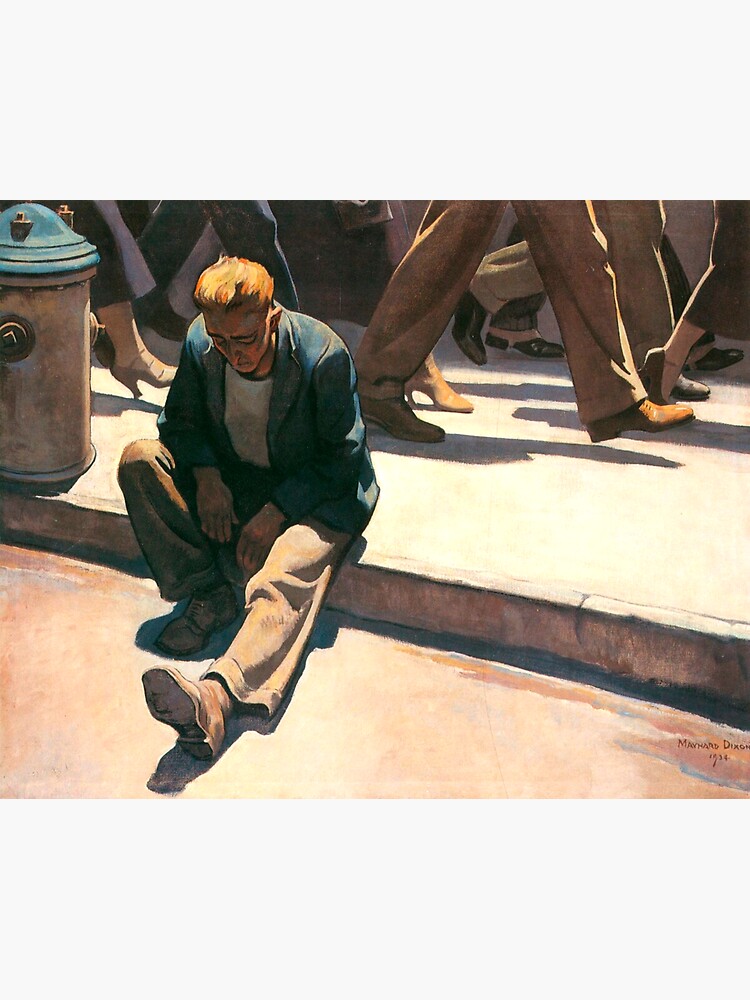 "Forgotten Man, by Maynard Dixon (1944)" Sticker for Sale by ...