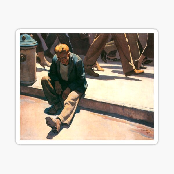 "Forgotten Man, by Maynard Dixon (1944)" Sticker for Sale by ...