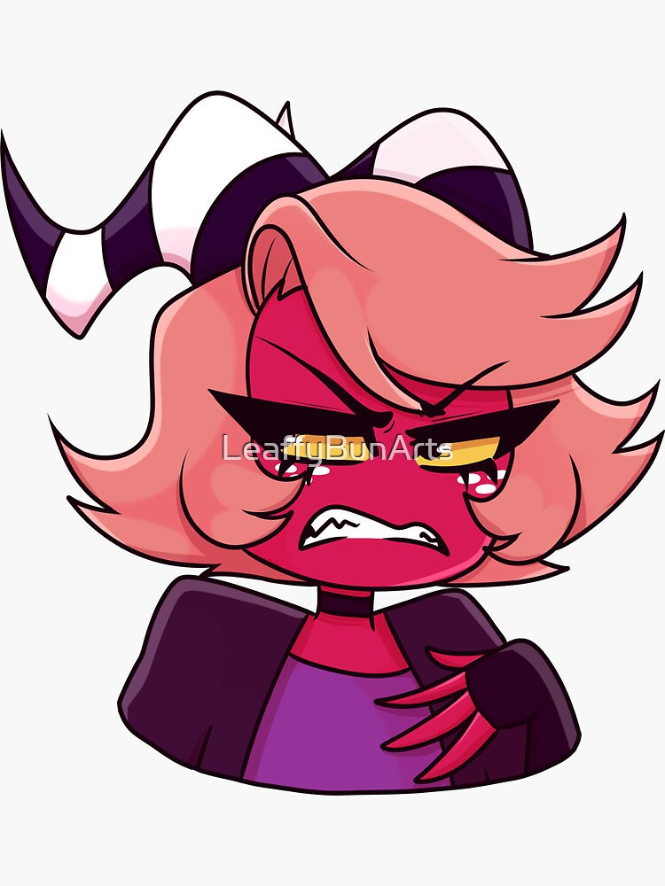 " Moxxie Dress up // Helluva Boss " Sticker for Sale by LeaffyBunArts ...