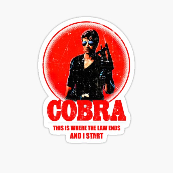 "Cobra Movie Retro Essential" Sticker for Sale by JessicaWillia01 ...