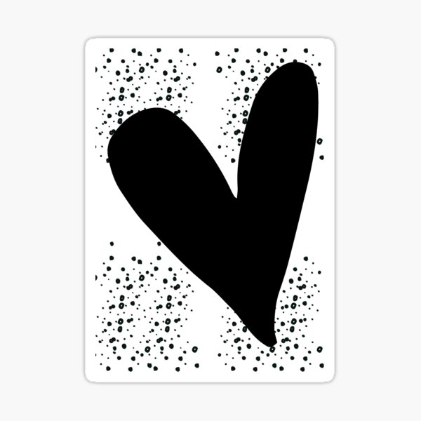 "black heart sticker" Sticker by RehabMohamad | Redbubble