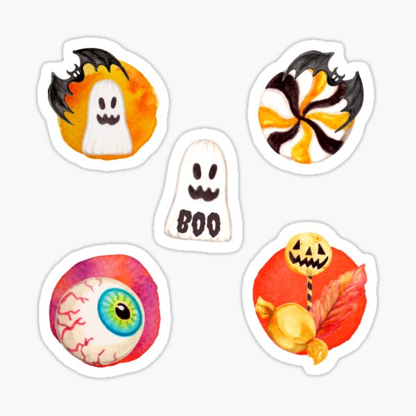 "Spooky cute Halloween sticker pack - Sticker set with 4 stickers ...