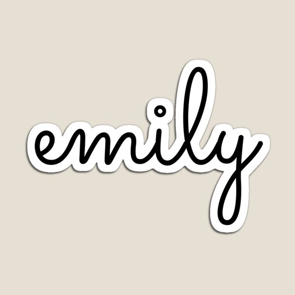 Magnet « écriture de nom cursive d'emily », par sollunadesigns | Redbubble